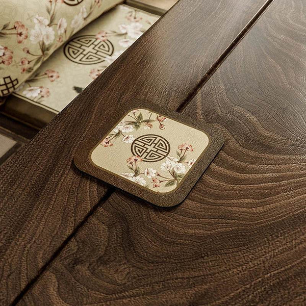 Chinoiserie Retro Spring Floral Chinese Pattern Tea Table Mat