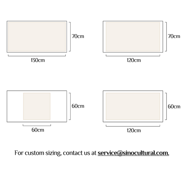 Chinoiserie Mountain Hydrangea Wash-Free Leather Table Mat